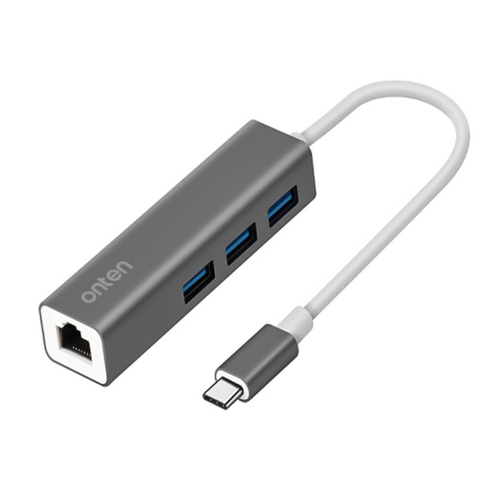 HUB USB C A 3 PUERTOS USB 2.0 + CONECTOR RED Modelo OTN-95226 - Baiz ...